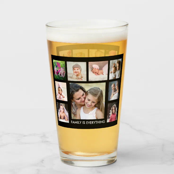 Create Your Own 18 Family Quote Photo Collage Glass | Zazzle