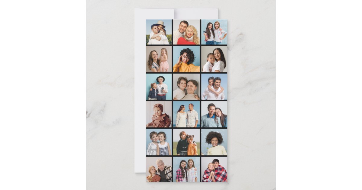 Create Your Own 18 Photo Collage Greeting Card | Zazzle