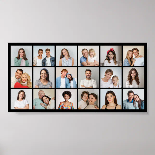 Create Your Own 18 Photo Collage Poster | Zazzle