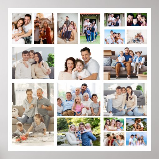Create Your Own 19 Photo Collage Poster | Zazzle