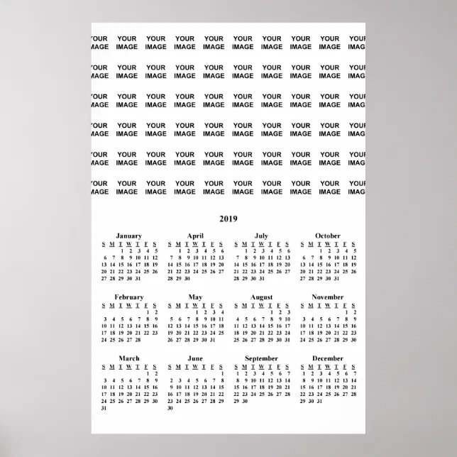 Create Your Own 2019 Custom Calendar Poster | Zazzle