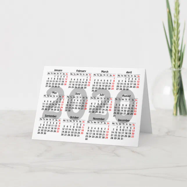 Create your own 2020 calendar card | Zazzle