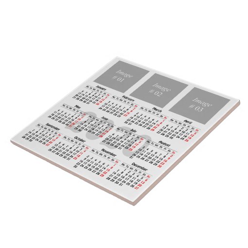 Create your own 2020 calendar ceramic tile | Zazzle