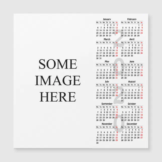Create your own 2020 calendar Magnetic card | Zazzle
