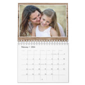 Create Your Own 2023 Family Photo Rustic Wood Calendar | Zazzle