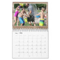 Create Your Own 2023 Family Photo Rustic Wood Calendar | Zazzle