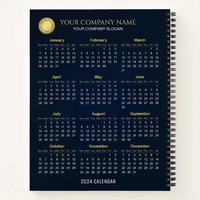 Create Your Own 2024 Company Calendar | Notebook | Zazzle