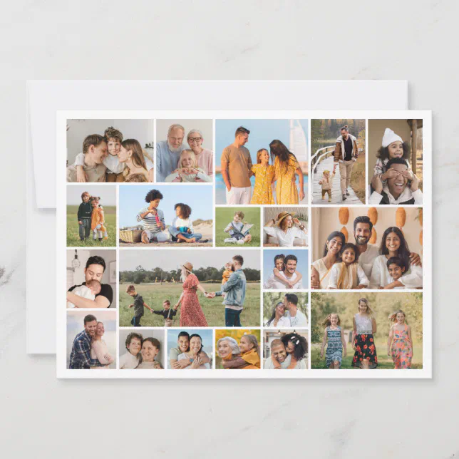 Create Your Own 20 Photo Collage Greeting Card | Zazzle