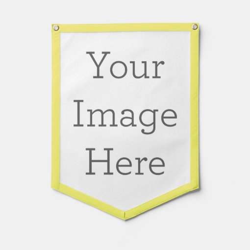 Create Your Own 24" x 18" Yellow Pennant Banner | Zazzle