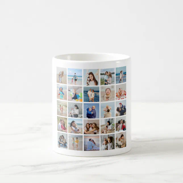 Create Your Own 25 Photo Collage Coffee Mug | Zazzle