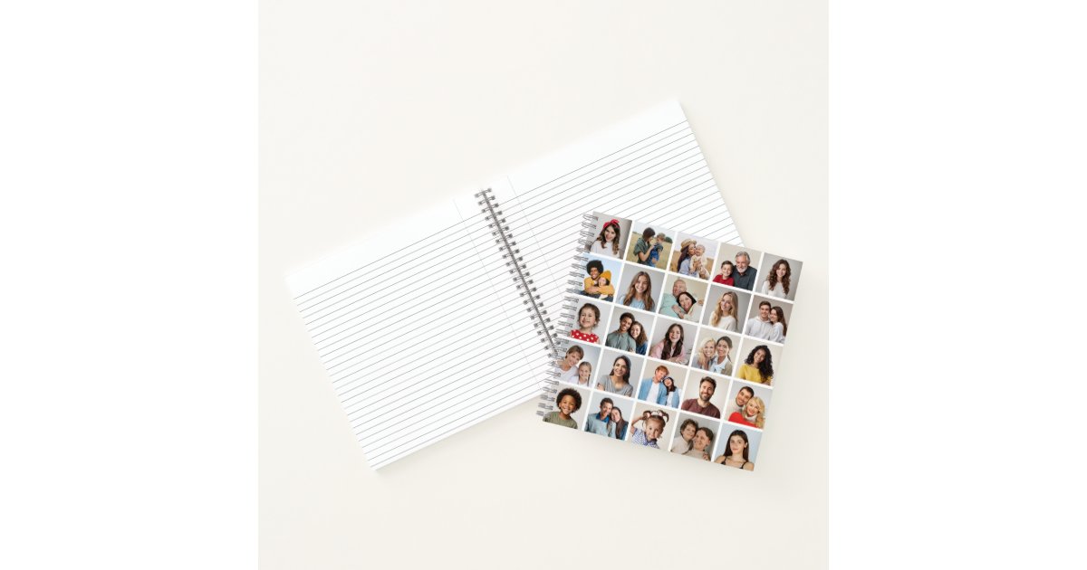 Create Your Own 25 Photo Collage Notebook | Zazzle