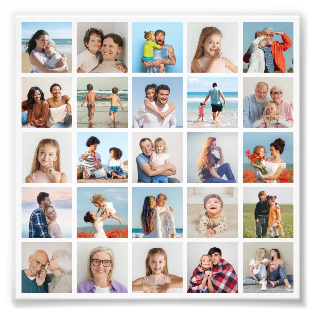 Create Your Own 25 Photo Collage Photo Enlargement | Zazzle