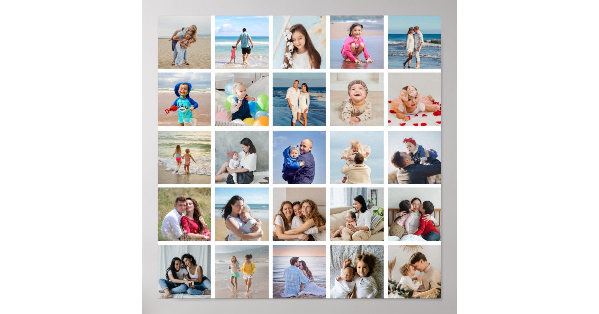 Create Your Own 25 Photo Collage Poster | Zazzle Create Your Own 25 Photo Collage Poster | Zazzle