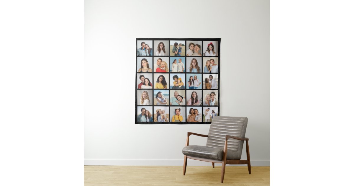 Create Your Own 25 Photo Collage Tapestry | Zazzle