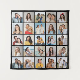 Create Your Own 25 Photo Collage Tapestry | Zazzle