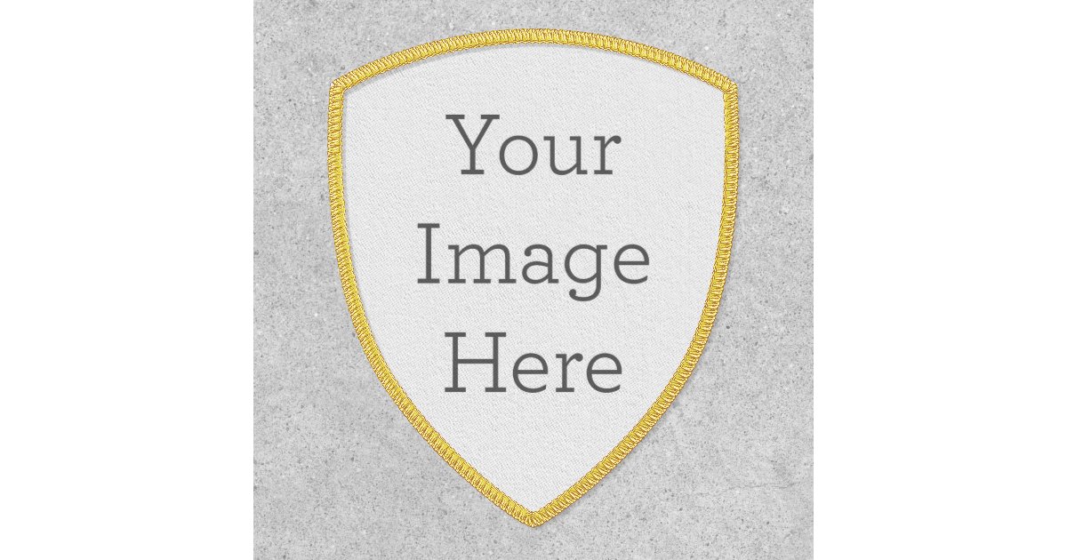 Create Your Own 2.5" x 3" Iron-On Shield Patch | Zazzle