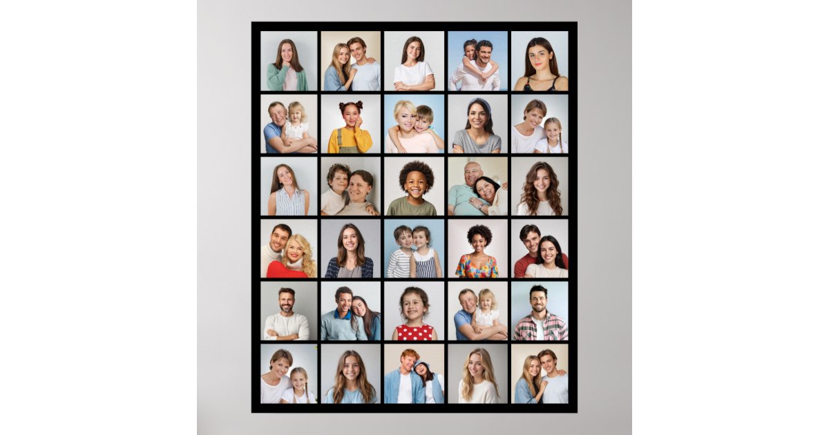 Create Your Own 30 Photo Collage Poster | Zazzle