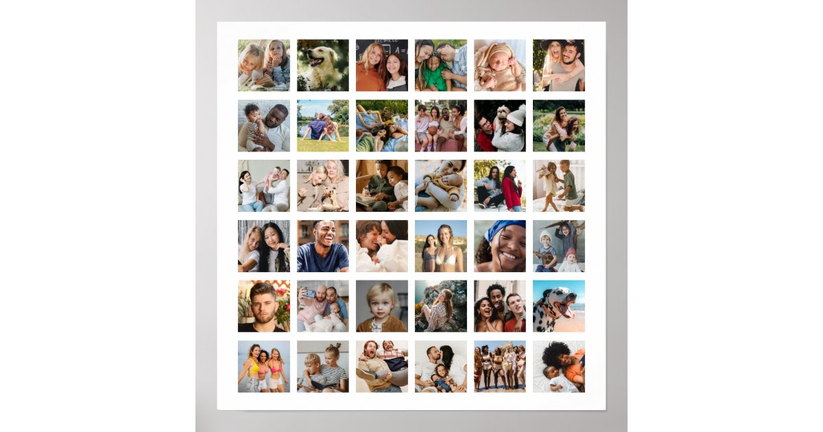Create Your Own 36 Photo Collage Poster | Zazzle.com