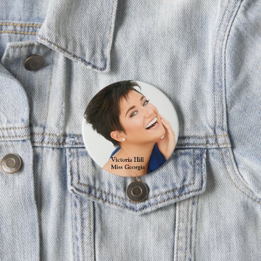 Create your own 3 inch fan pageant button! button | Zazzle