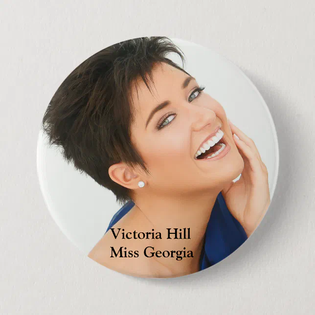 Create your own 3 inch fan pageant button! button | Zazzle