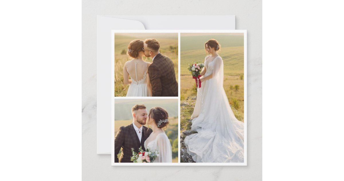 Create Your Own 3 Photo Collage Invitation | Zazzle