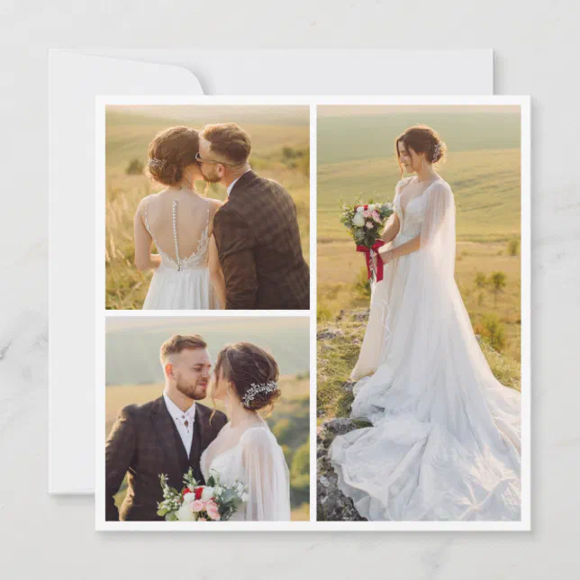 Create Your Own 3 Photo Collage Invitation | Zazzle