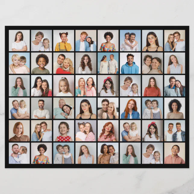 Create Your Own 48 Photo Collage Paper Sheet | Zazzle