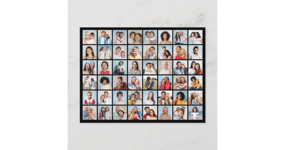 Create Your Own 48 Photo Collage Postcard | Zazzle