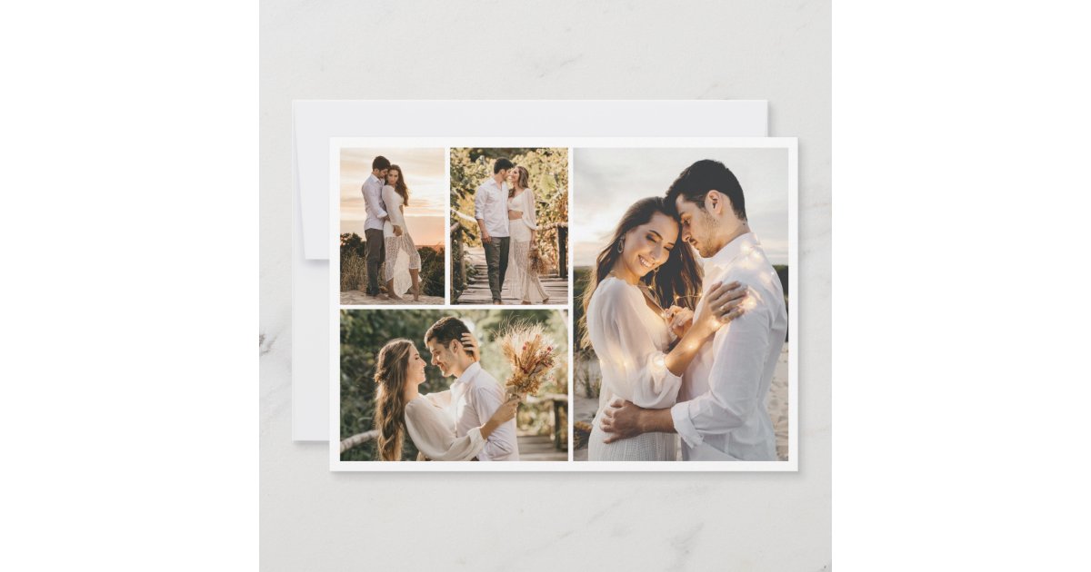 Create Your Own 4 Photo Collage Invitation | Zazzle