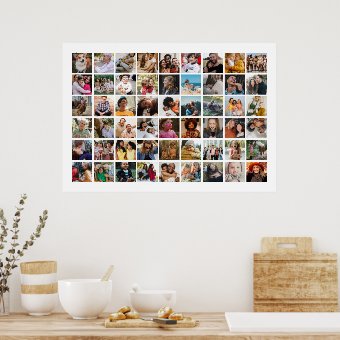 Create Your Own 54 Photo Collage Poster | Zazzle