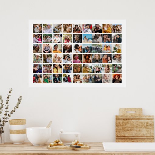 Create Your Own 54 Photo Collage Poster | Zazzle