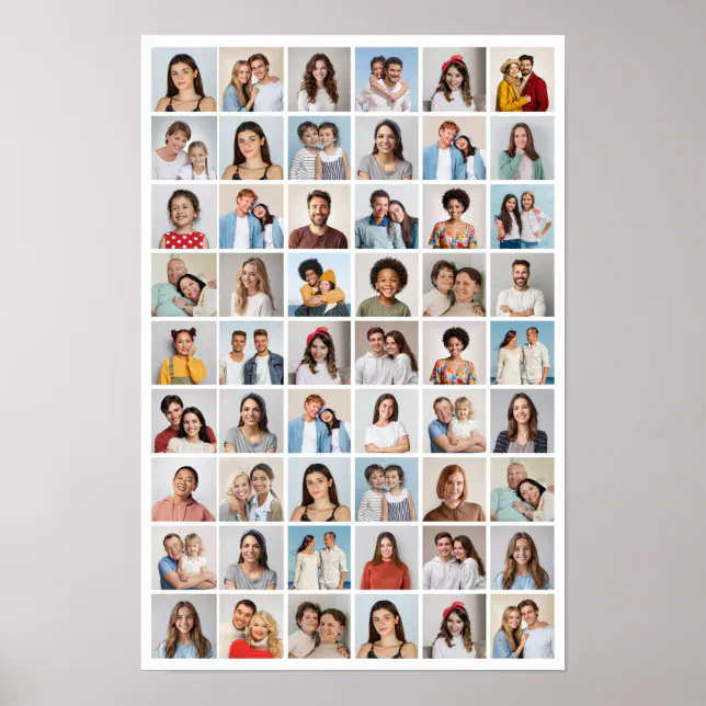Create Your Own 54 Photo Collage Poster | Zazzle