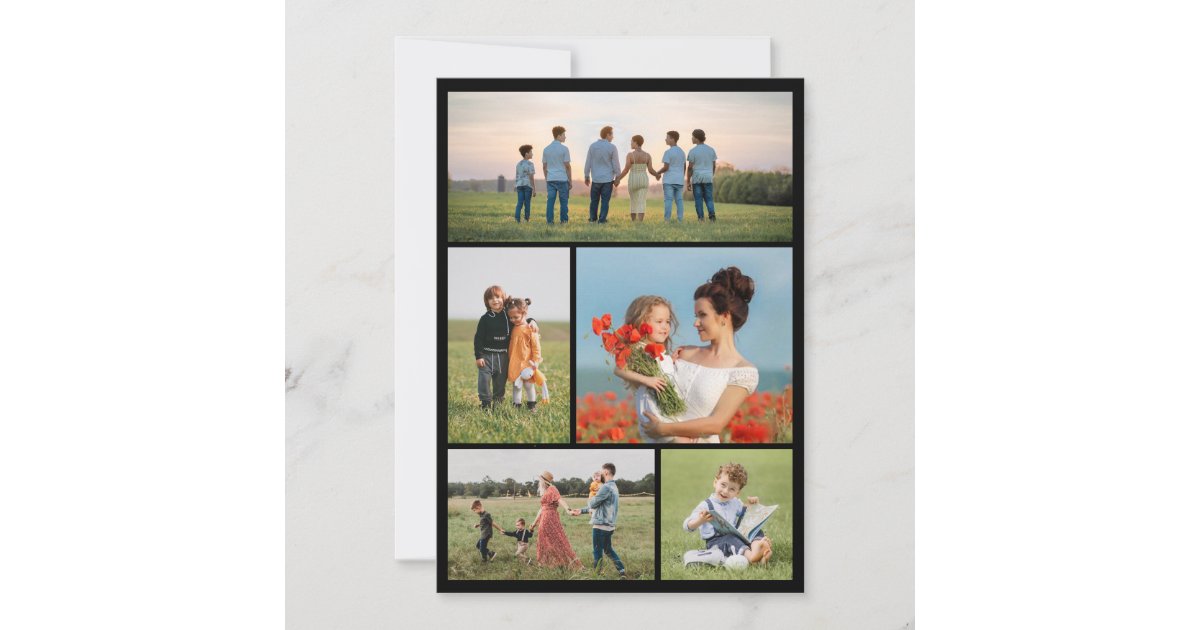 Create Your Own 5 Photo Collage Invitation | Zazzle
