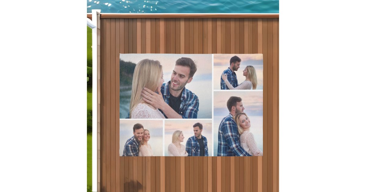 Create Your Own 5 Photo Collage Outdoor Rug | Zazzle