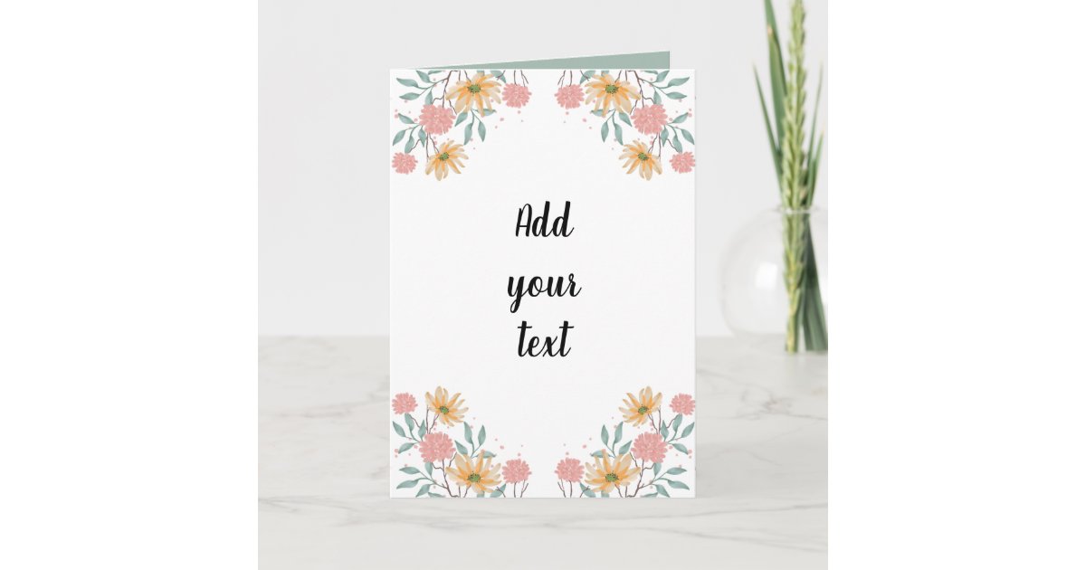 Create Your Own 5x7 Folded Greeting Card | Zazzle