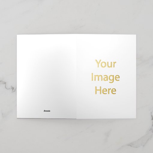 Create Your Own 5x7 Gold Foil Folded Greeting Card | Zazzle