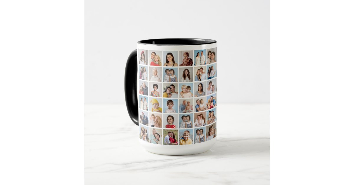Create Your Own 60 Photo Collage Combo Mug | Zazzle