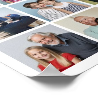 Create Your Own 60 Photo Collage Editable Color Poster | Zazzle