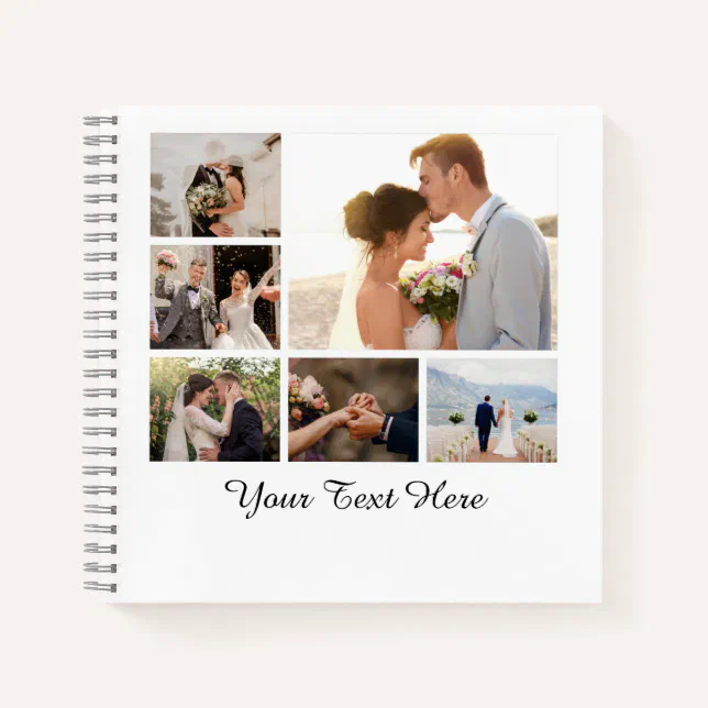 Create Your Own 6 Photo Collage Notebook | Zazzle