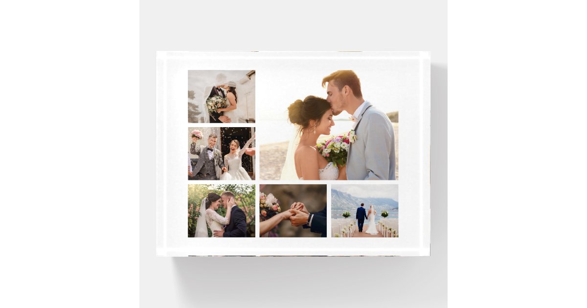 Create Your Own 6 Photo Collage Paperweight | Zazzle
