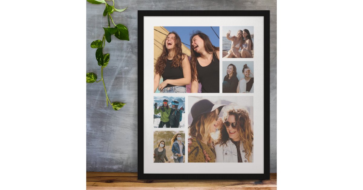 Create Your Own 6 Photo Collage Poster | Zazzle
