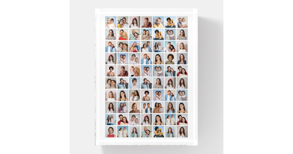Create Your Own 70 Photo Collage Paperweight | Zazzle