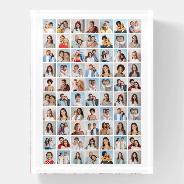 Create Your Own 70 Photo Collage Paperweight | Zazzle