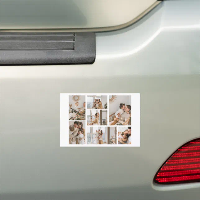 Create Your Own 7 Photo Collage Car Magnet | Zazzle