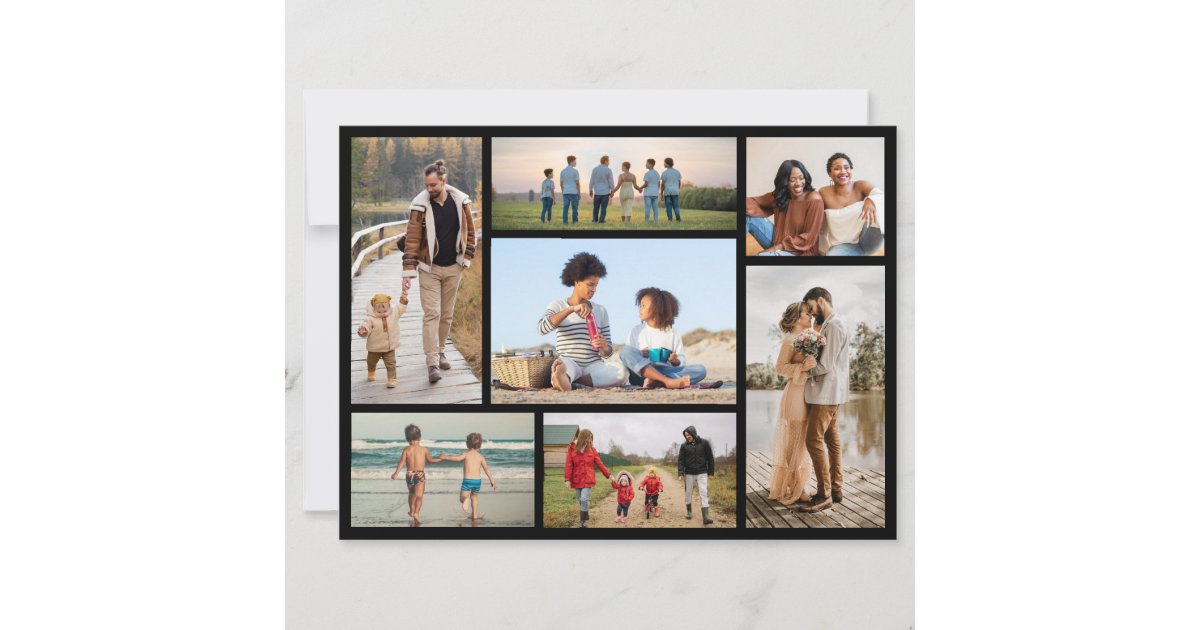 Create Your Own 7 Photo Collage Card | Zazzle