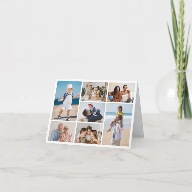 Create Your Own 7 Photo Collage Card | Zazzle