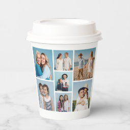 Create Your Own 7 Photo Collage Paper Cups | Zazzle