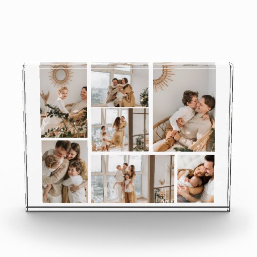 Create Your Own 7 Photo Collage Photo Block | Zazzle