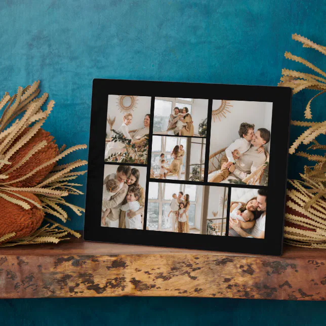 Create Your Own 7 Photo Collage Plaque | Zazzle