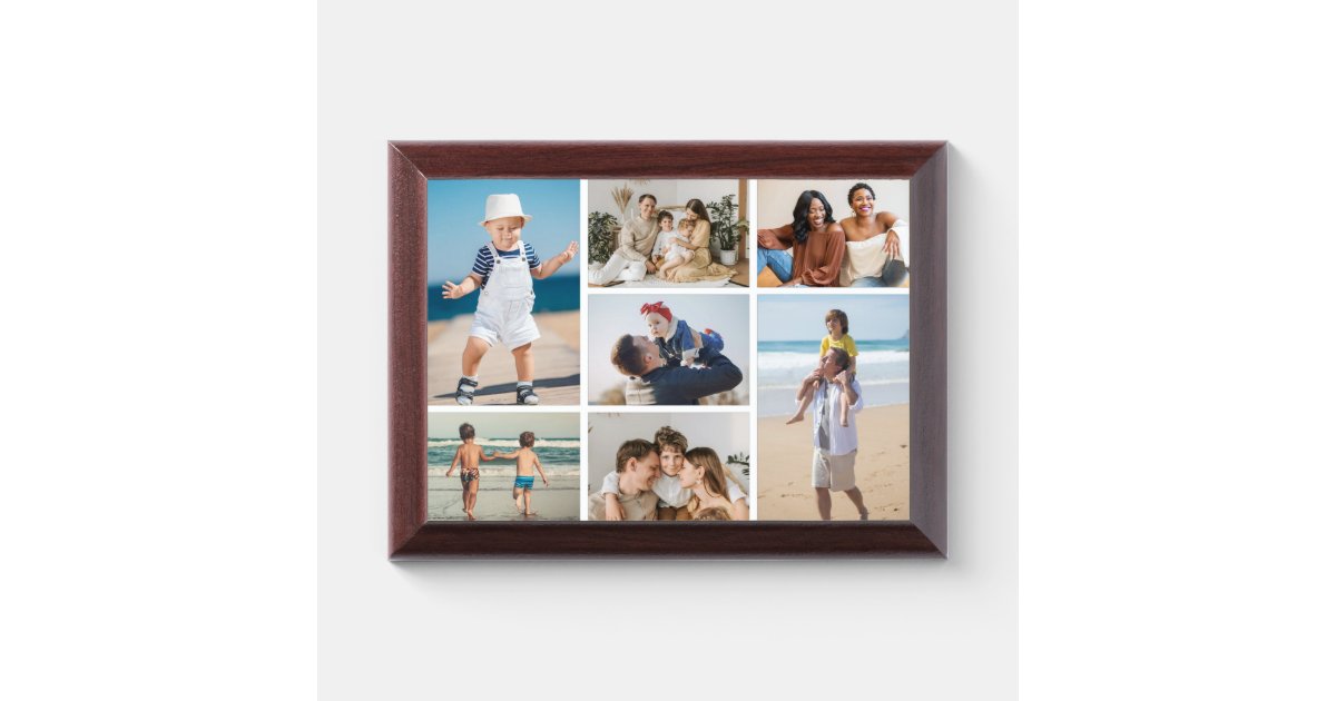Create Your Own 7 Photo Collage Plaque | Zazzle
